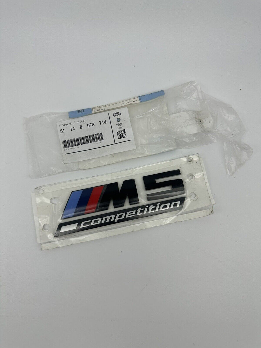 BMW F90 M5 Competition Black Deck Lid Emblem - Genuine BMW 51148078714 ...